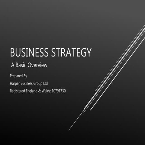 Steps to Building a Business Strategy - Class 01 | PPTX