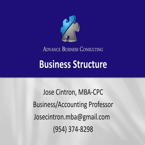 Business Structure | PPT