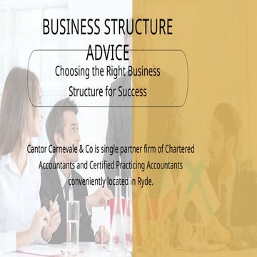 Business Structure Advice - Choosing the Right Business Structure for ...
