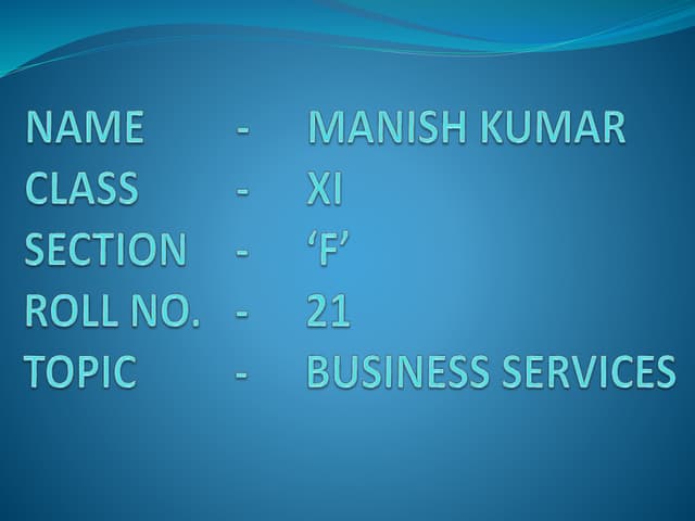 11th +1 Business Studies Project File | PPT