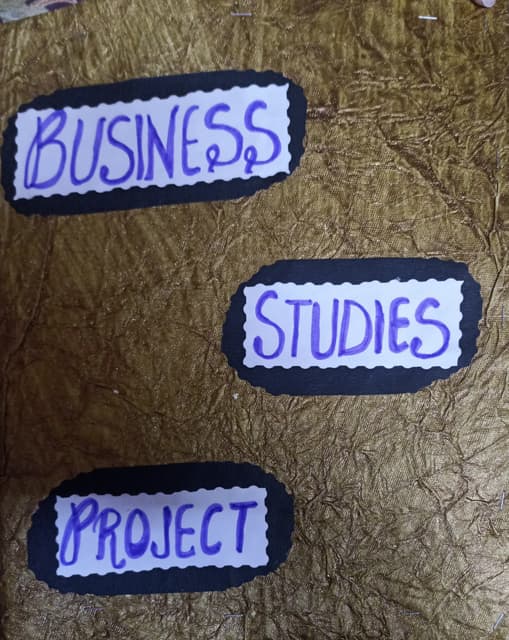 Marketing Project- Class XII (B.St) | PDF