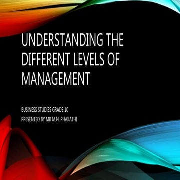 Levels of Management | PPTX