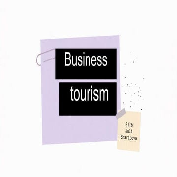 Business tourism | PPTX