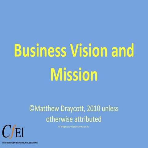 Business vision and mission | PPT