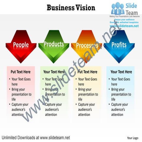 Achieving the vision powerpoint slides diagrams templates | PDF