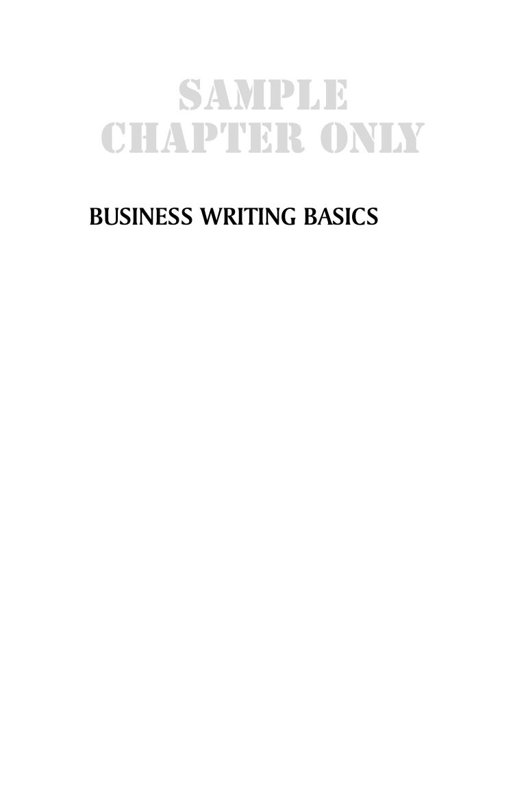 Business writing