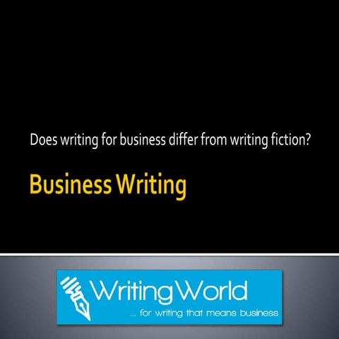Business Content Writing | PPT