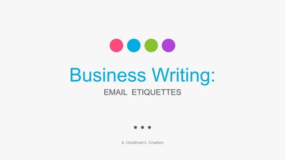 Writing a Business Email | PPTX