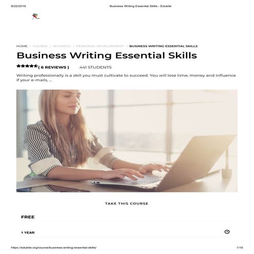 Business Writing Skills Flyer (2) | PDF