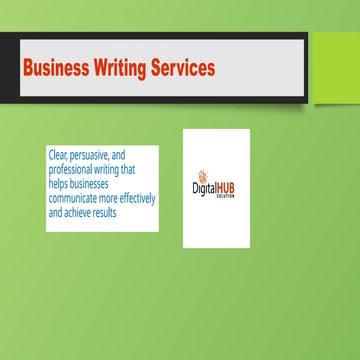 Professional Business Writing Services | Clear & Impactful Content | PPTX