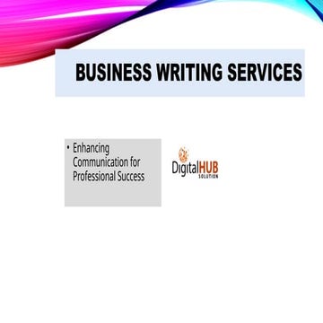 Professional Business Writing Services | Expert Writers | PPT