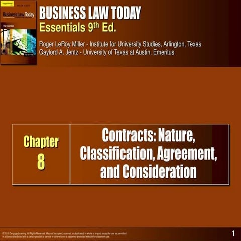 BUS LAW CH8 CONTRACTS chapter 8 BUS LAW CH8 CONTRACTS.pptx business law today | PPT