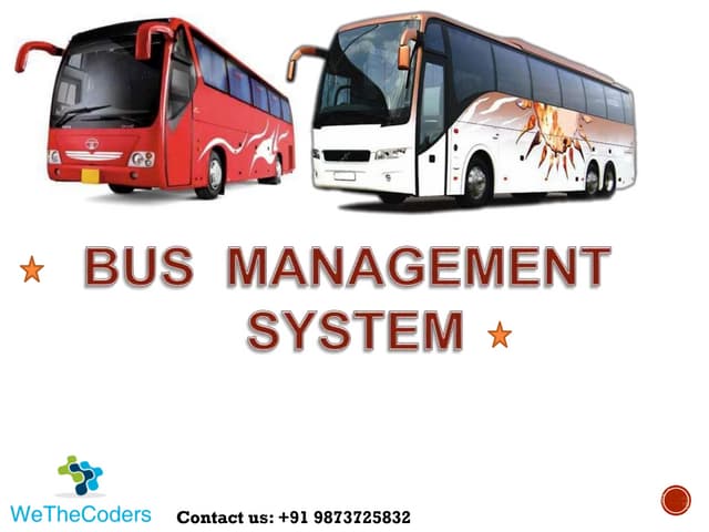 Bus management system | PPTX