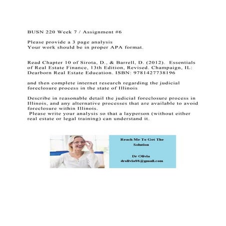 BUSN 220 Week 7 Assignment #6 Please provide a 3 page analys.docx ...