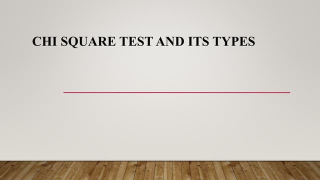 Chi square test | PPTX