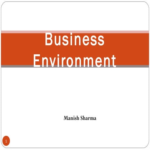 Business environment | PPT