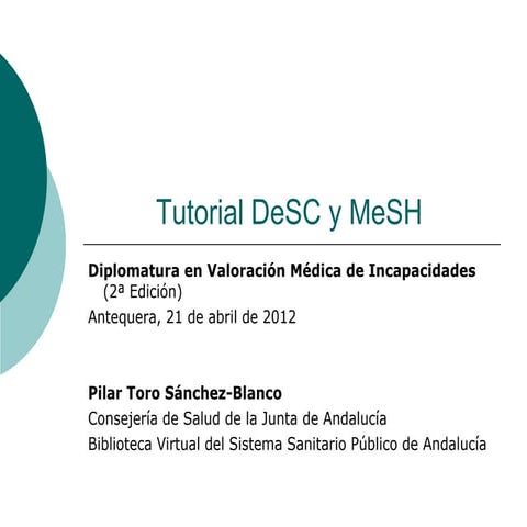 Tutorial DeCS y MeSH | PDF