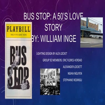 Bus stop | PPTX | Musicals | Genres