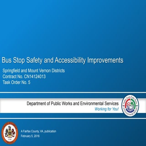 Bus Stop Safety and Accessibility Improvements: Springfield and Mount ...