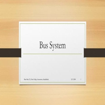 Bus system | PPTX
