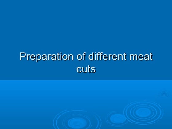 Primary and secondary cuts of meat | PPTX