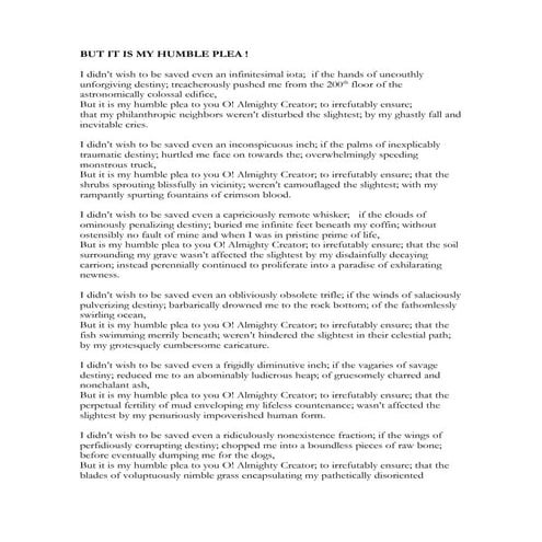 But It Is My Humble Plea ! | PDF