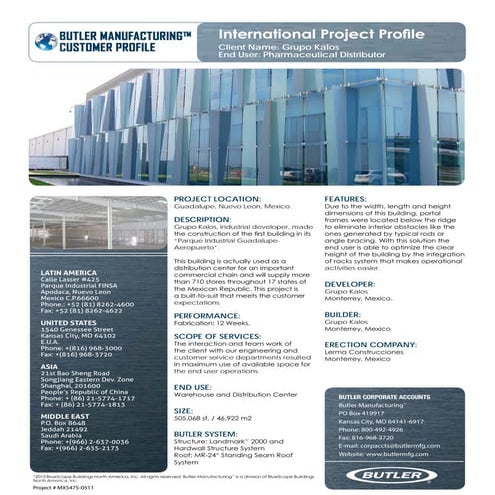 International Project Profile - Grupo Kalos | PDF