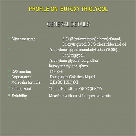 Butoxytriglycol | PPT