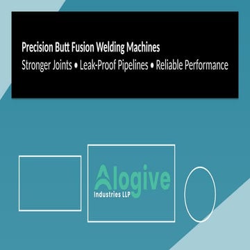 Butt Fusion Welding Machine for Industrial Use | PPTX