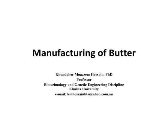 Butter Analysis | PPT