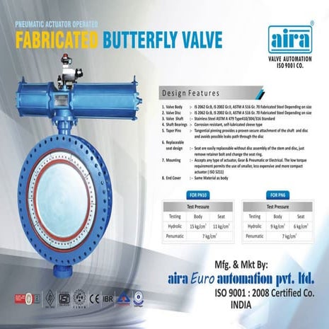 Steel Fabricated Double Flange Butterfly Valve | PDF