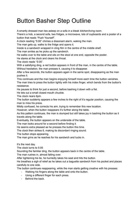 Button Basher Call Sheet | PDF