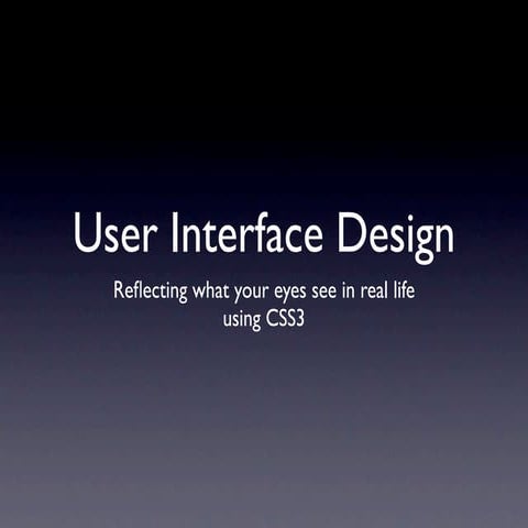 User Interface Design | PPT