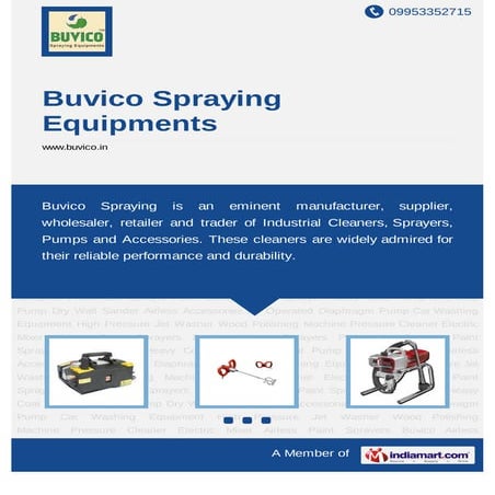 Buvico Spraying Equipments, Tamil Nadu, High Pressure Cleaners ...