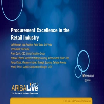 Achieving Procurement Excellence in the Retail Industry | PPTX