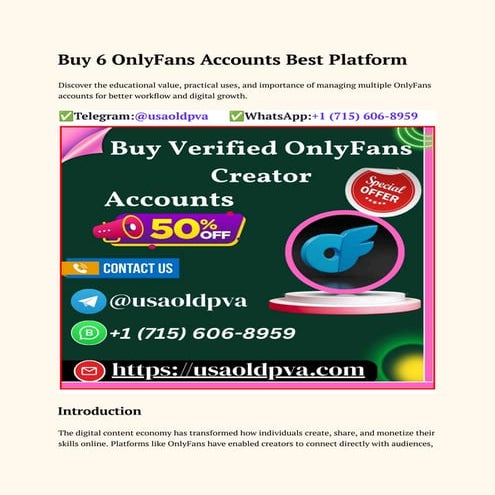 Buy Verified OnlyFans Accounts for Creators.pdf