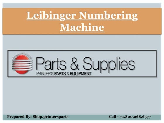 Buy Numbering Machine Spare Parts at Shop.PrintersParts.com