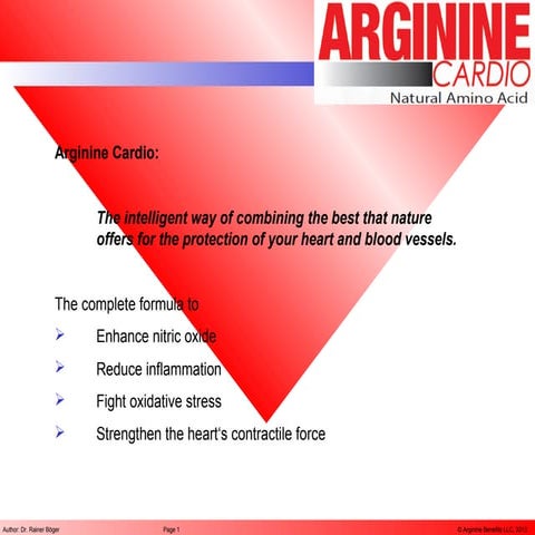 Arginine Cardio - Lowering your blood pressure | PPT