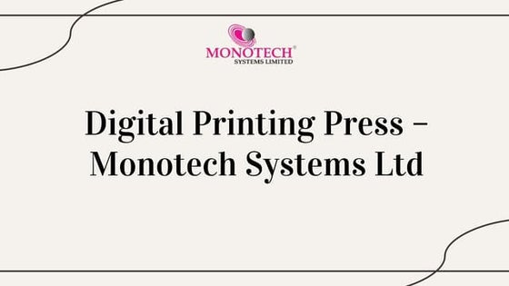 Digital Printing System Monotech.pptx | Desktop Publishing | Computer ...