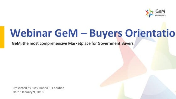 Government e Marketplace GeM Presentation | PPT