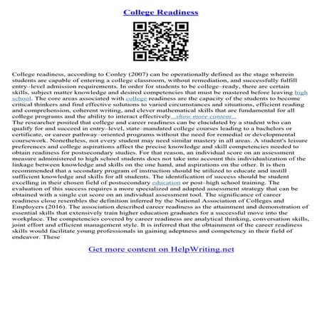 College readiness presentation | PPT