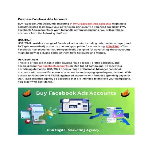 Best Place To Buy Facebook Ads Accounts In 2025 | PDF