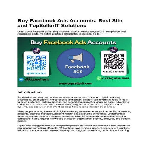 Scale Your Campaigns: Buy USA Facebook Ads Accounts Today! | DOCX