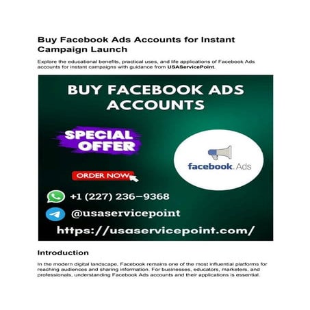 Buy Facebook Ads Accounts with Campaign Ready Status.pdf