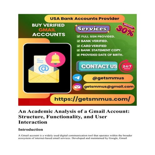 Buy Gmail Accounts.pdf Buy Gmail Accounts – 100% | Bulk, Aged & New ...