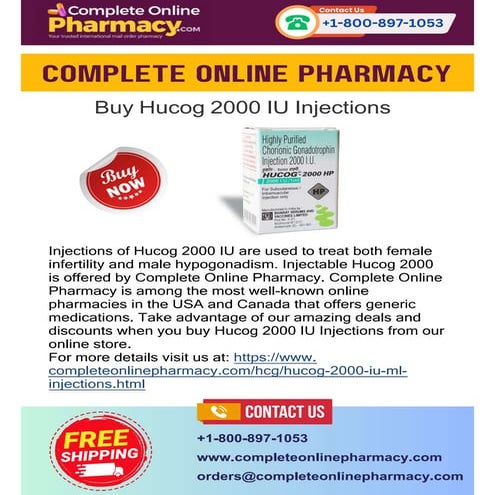 Buy Hucog 2000 IU Injections - Complete Online Pharmacy | PDF