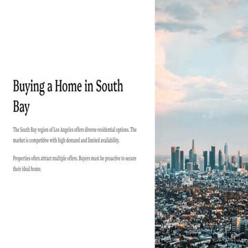 Buying a Home in South Bay - What You Need to Know | PDF