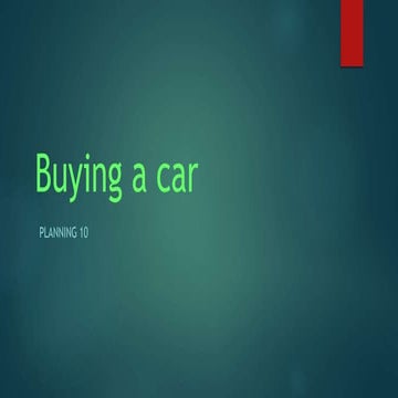 Buying a car | PPTX