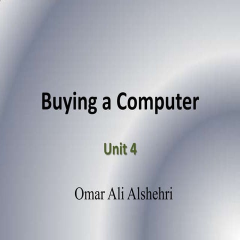 Buying a computer | PPT