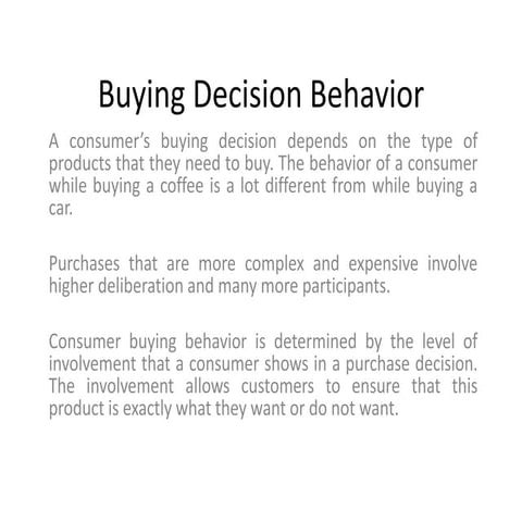 4 types of consumer buying behavior | DOCX